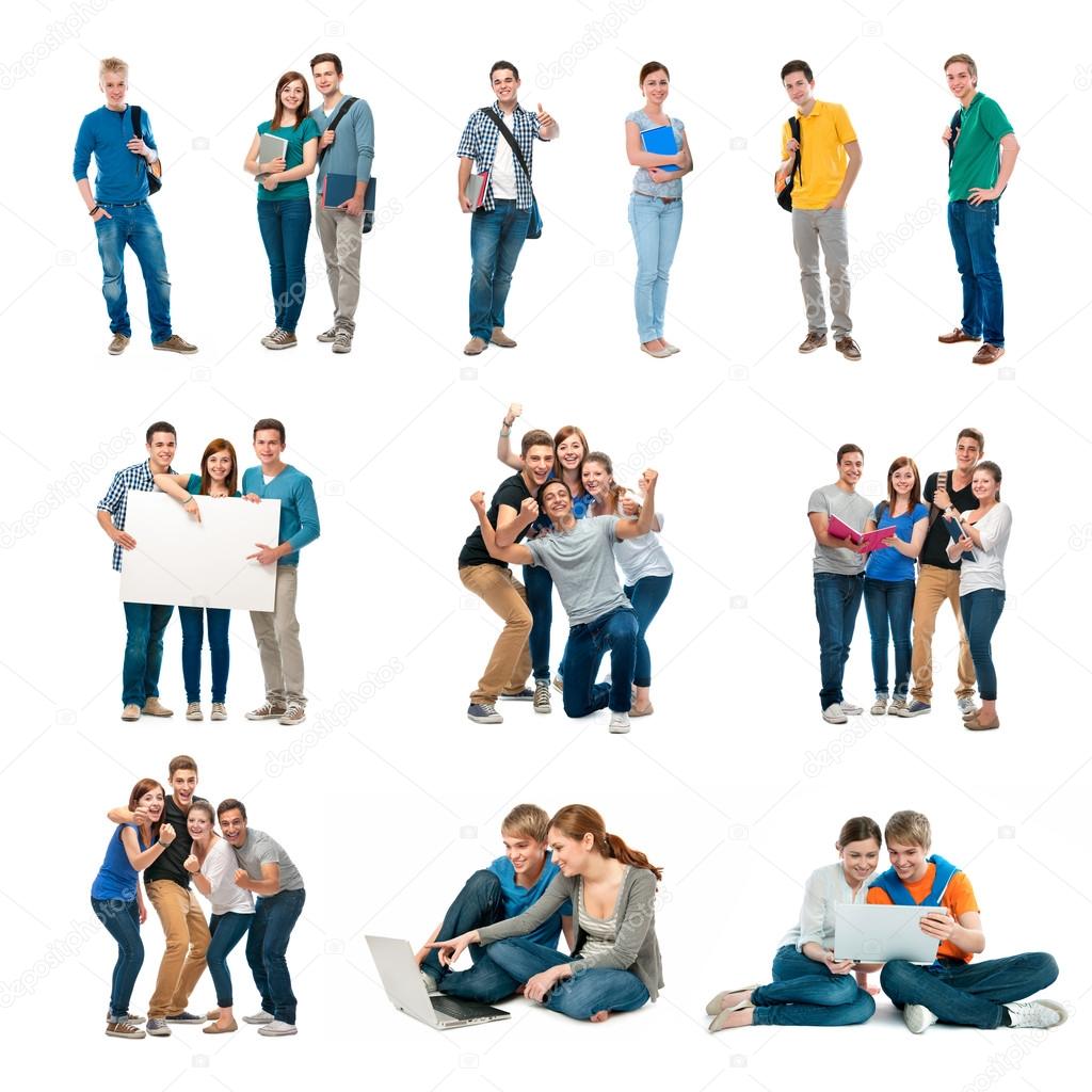 Group of students on white — Zdjęcie stockowe © alexraths #13995131 Group of students on white — Zdjęcie stockowe © alexraths #13995131