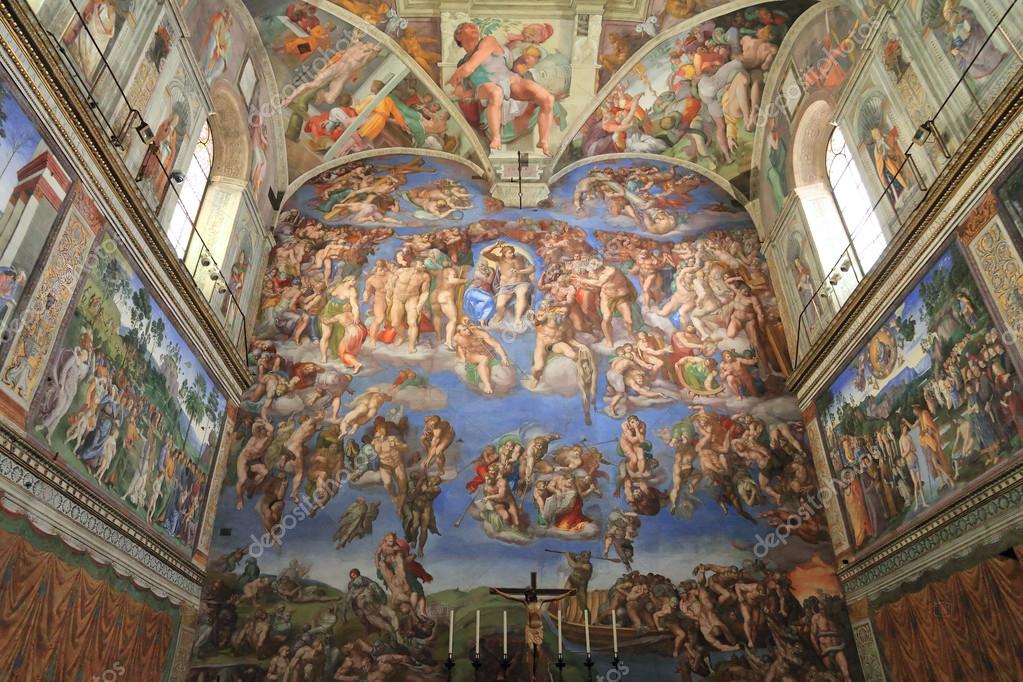 Fresque de Michel-Ange dans la la chapelle Sixtine, vatican — Photo ...
