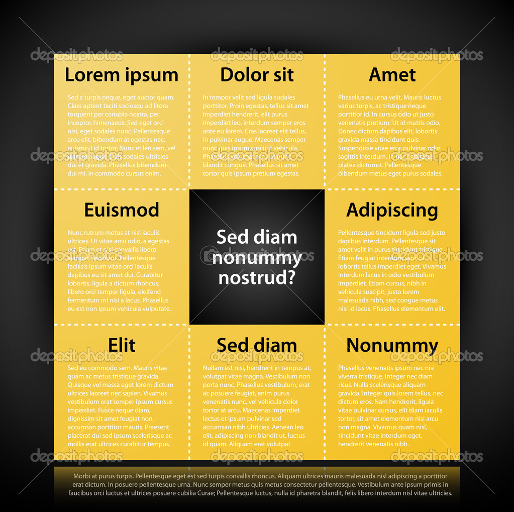 Big layout template for printed media, advertising or web design. Stock ...