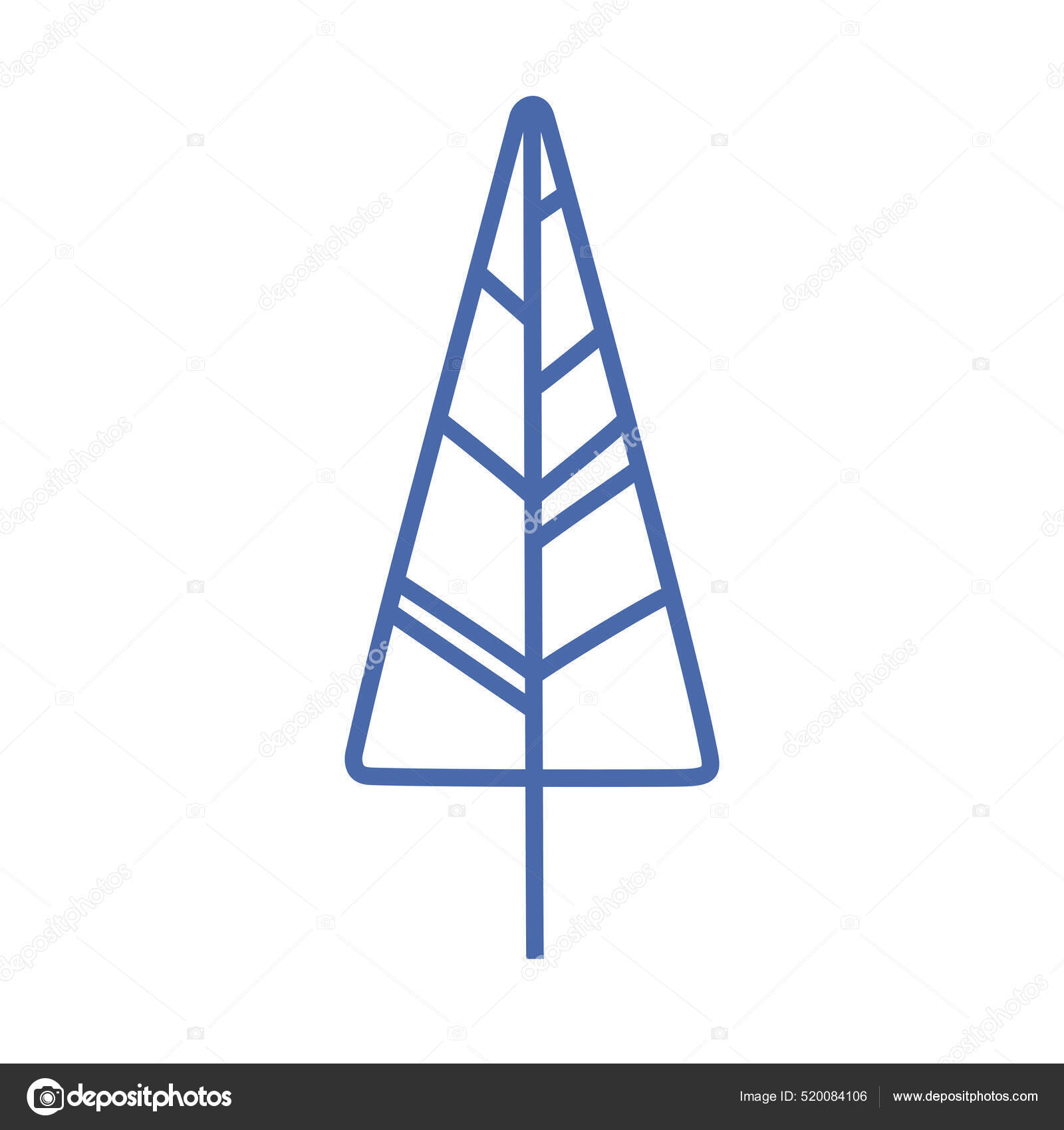 Pine tree line icon Stock Vector by ©stockgiu 520084106