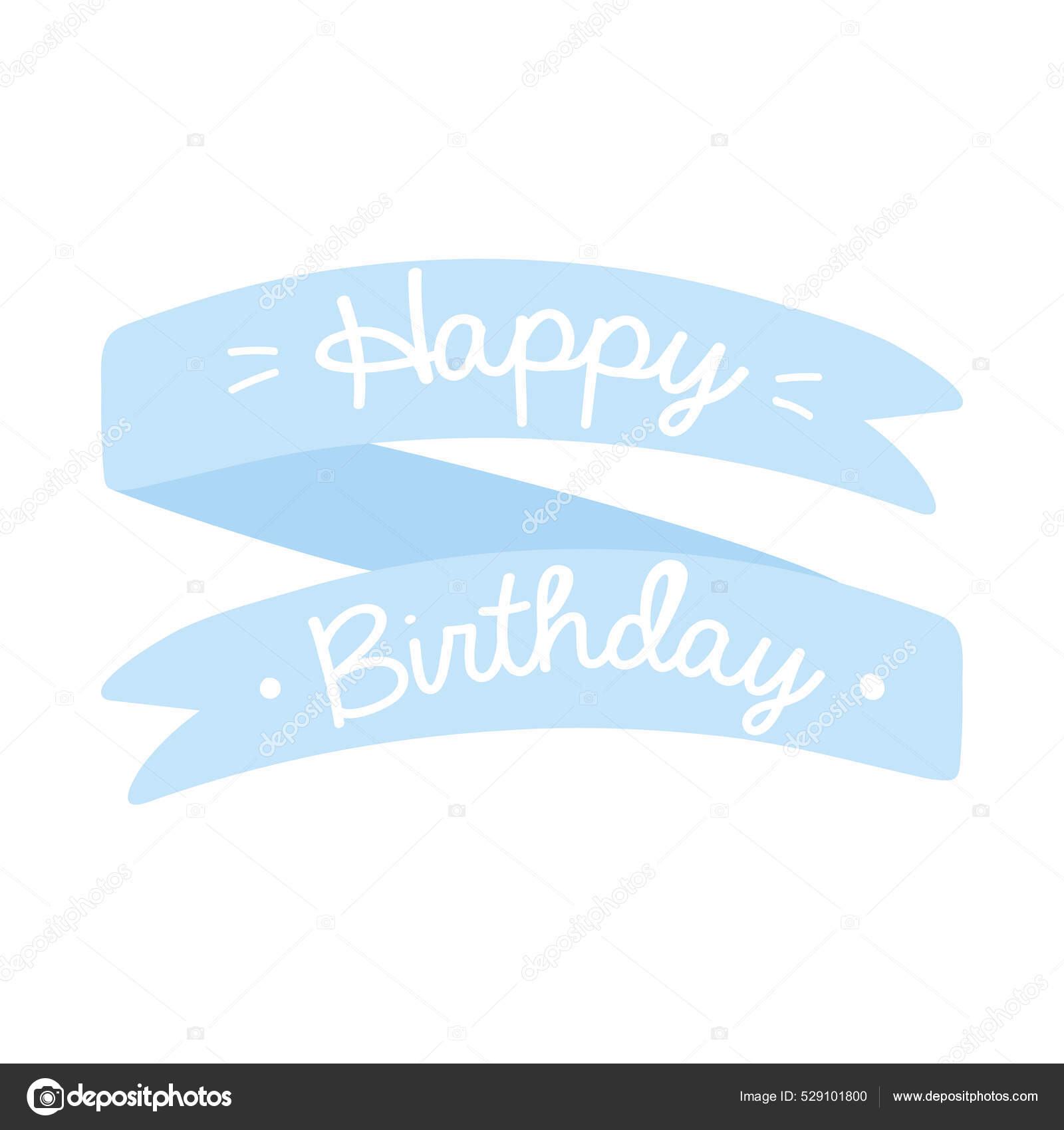 Happy birthday ribbon Stock Vector by ©stockgiu 529101800