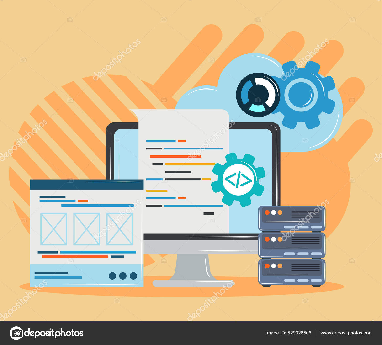 Web development and browser Stock Vector Image by ©stockgiu #529328506