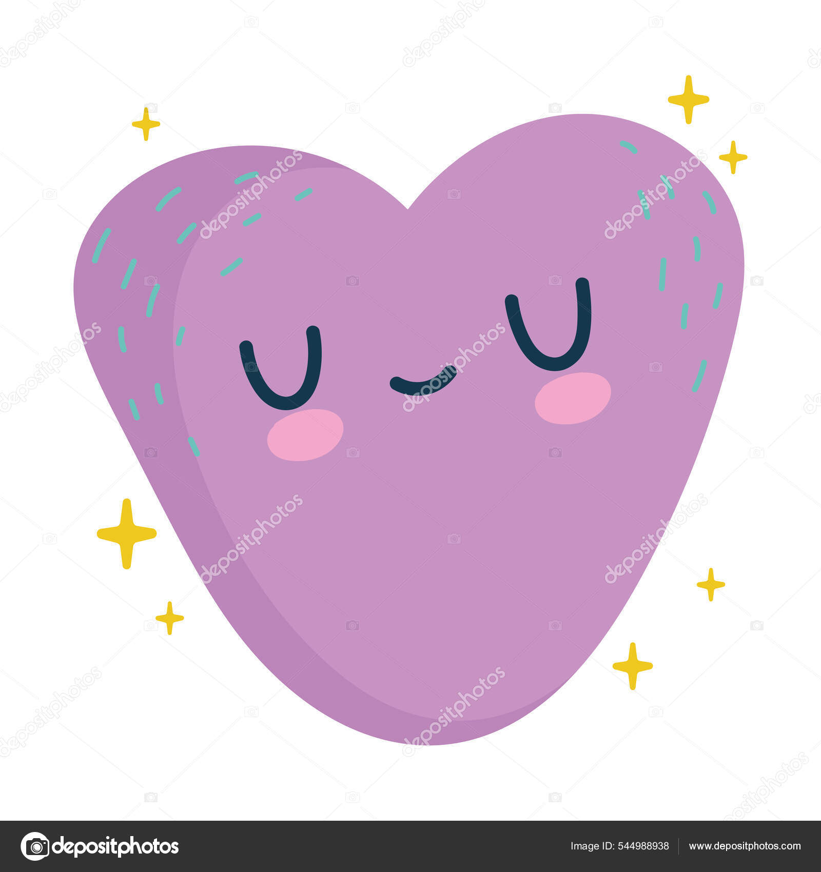 Lindo icono del corazón Vector de stock por ©stockgiu 544988938