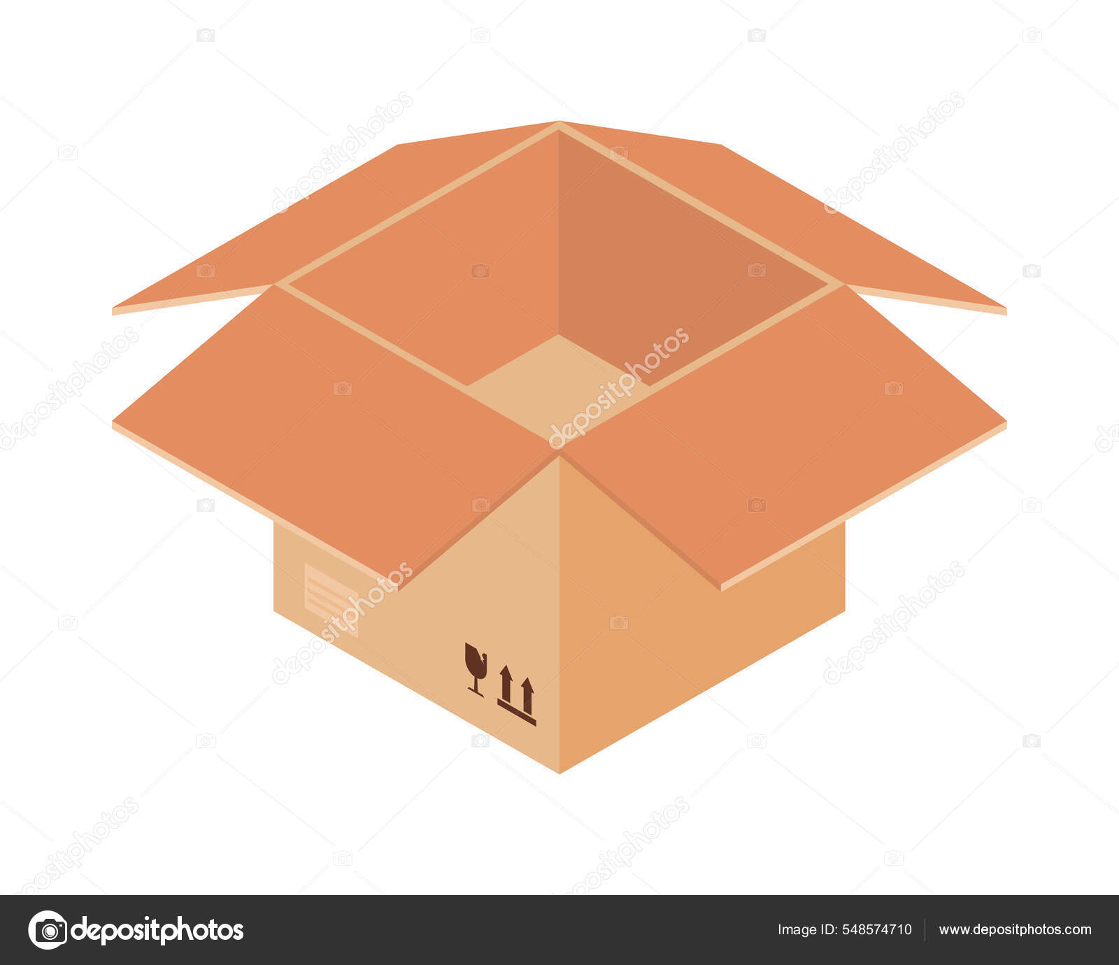 Open cardboard box Stock Vector by ©stockgiu 548574710
