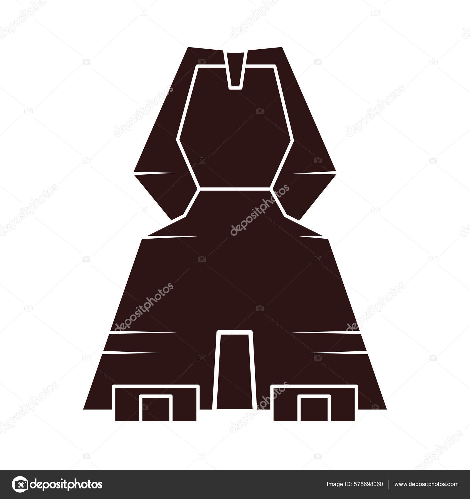 Egypt Sphinx Head Icon Silhouette Stock Vector by ©stockgiu 575698060