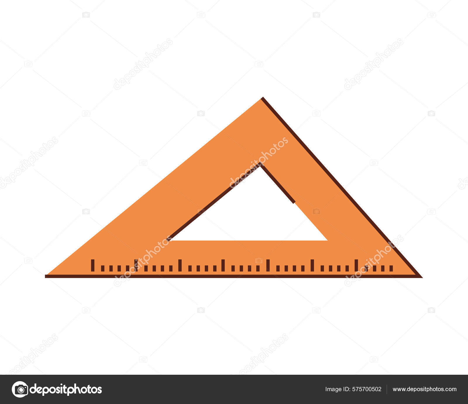 Triangle Ruler School Supply Icon Stock Vector by ©stockgiu 575700502