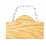 Wooden sign board with holding chain isolate on white background Stock ...