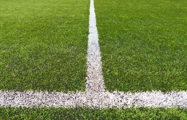 Center line on soccer field Stock Photo by ©pinkblue 28893557