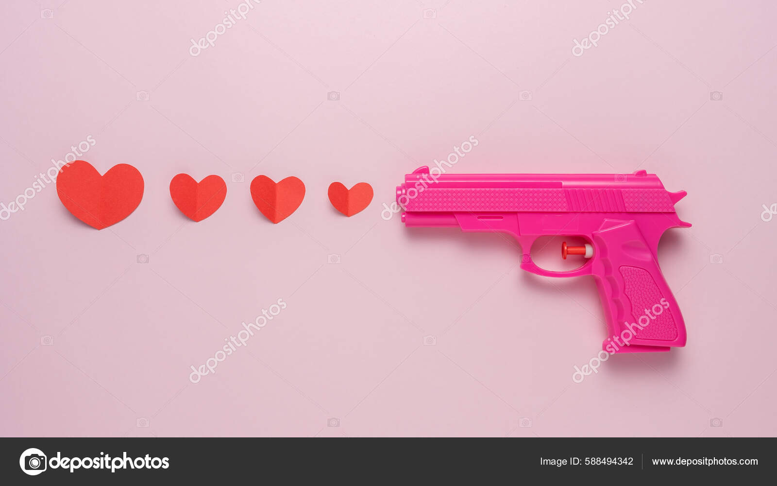 Gun Shooting Out Hearts