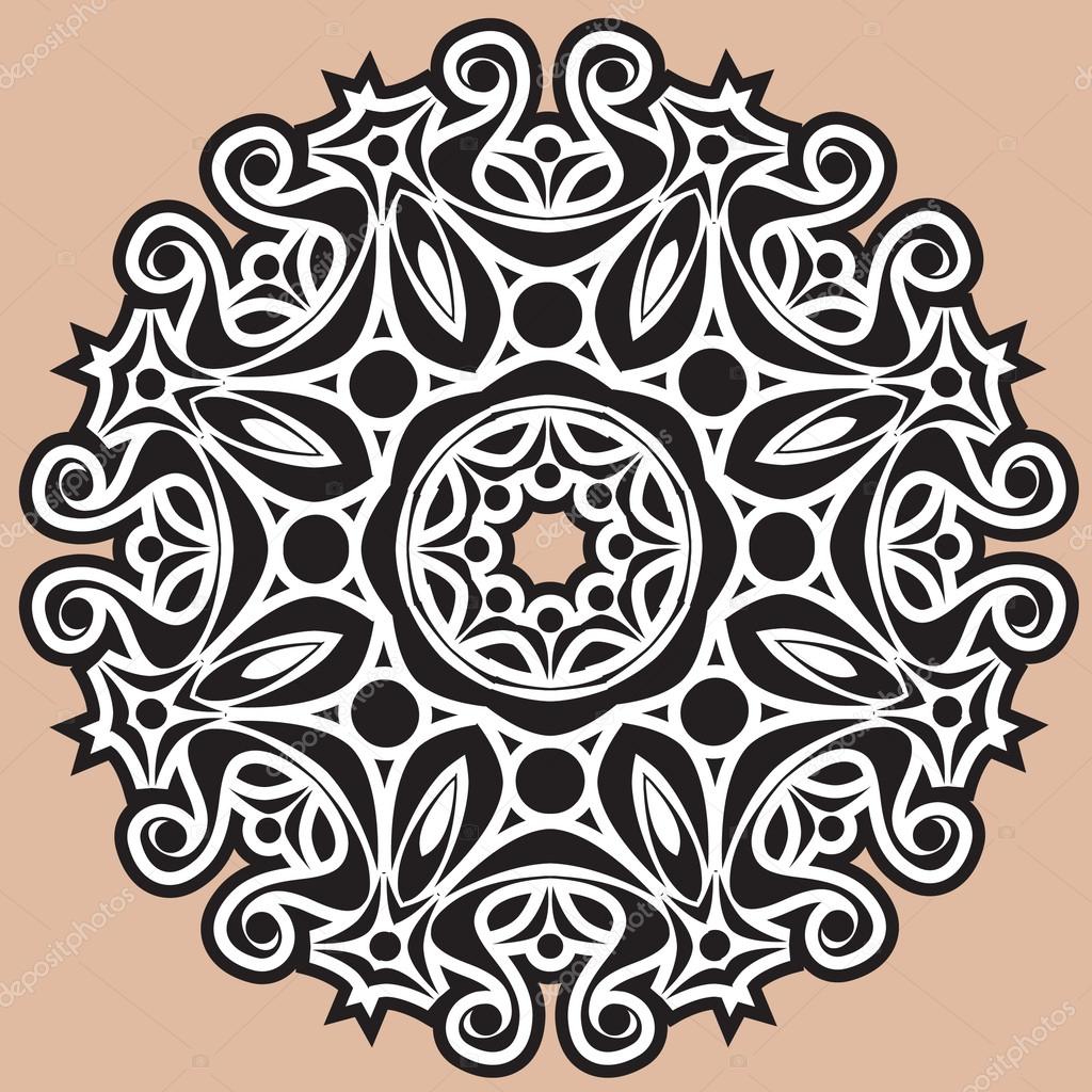 Beautiful lace pattern. The circular background. Stock Vector by ...