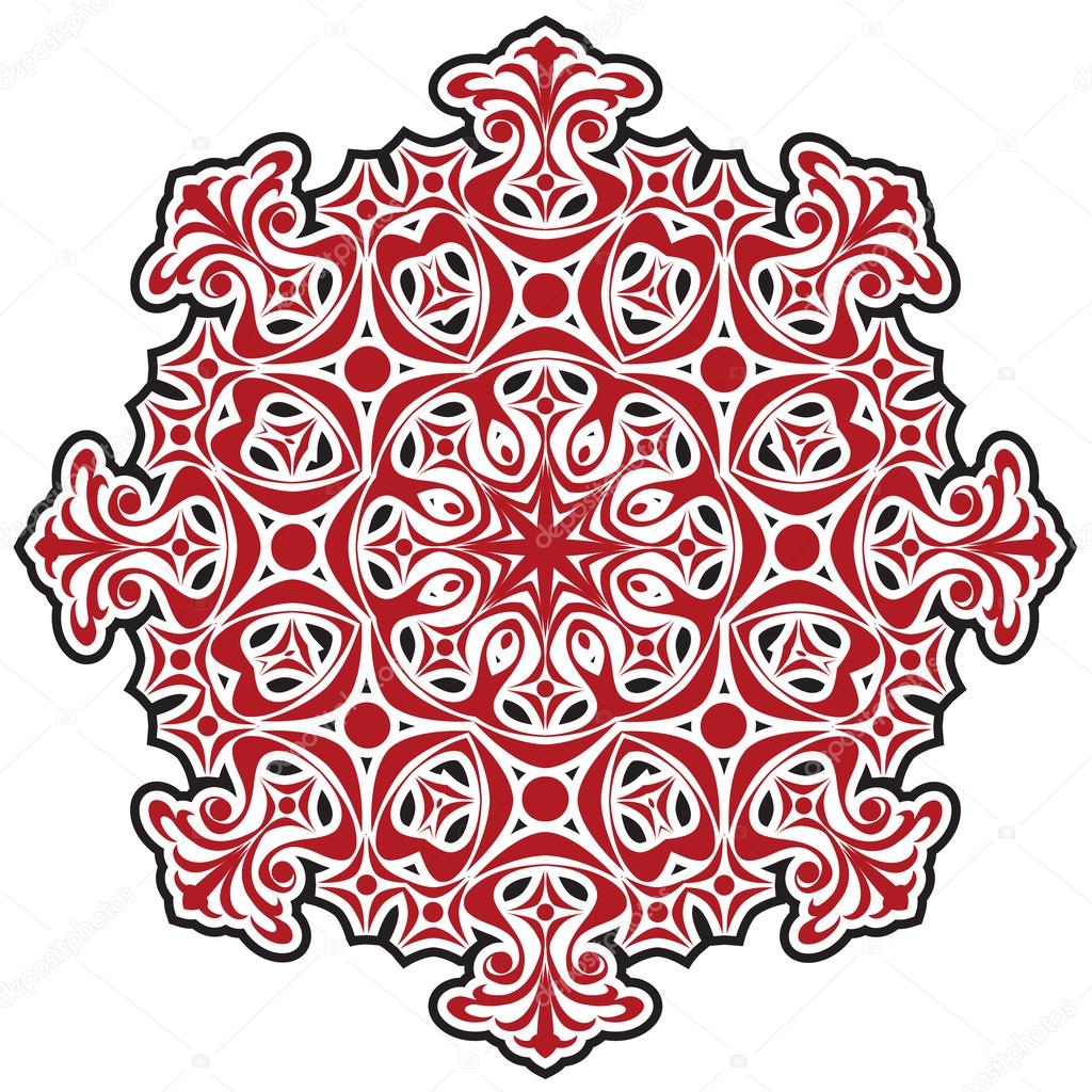 Beautiful lace pattern. The circular background. Stock Vector by ...