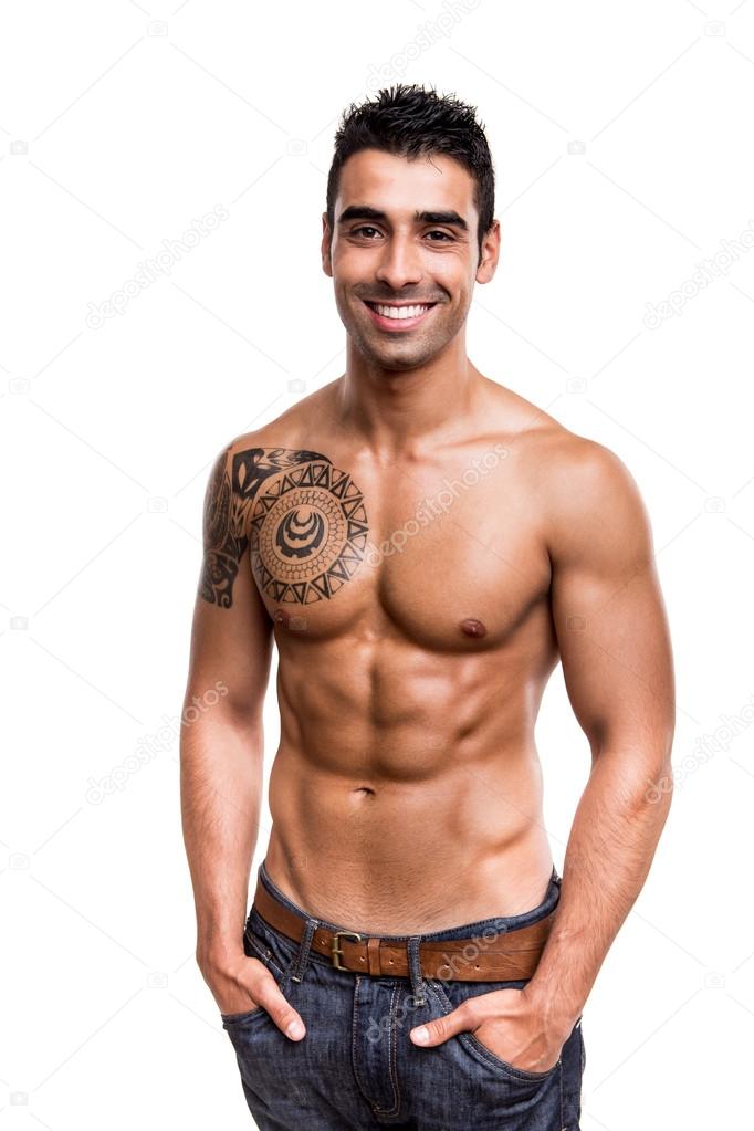 Man showing his great shape — Stock Photo © jolopes #37298265