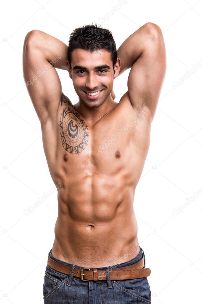 Man showing his great shape — Stock Photo © jolopes #37298373