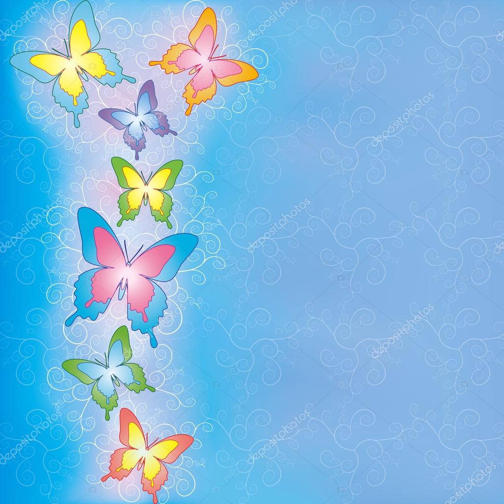 Light Blue Butterfly Backgrounds