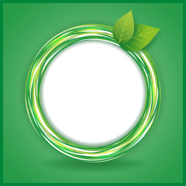 Eco creative frame with circles and leaves Stock Vector by ©silvionka ...