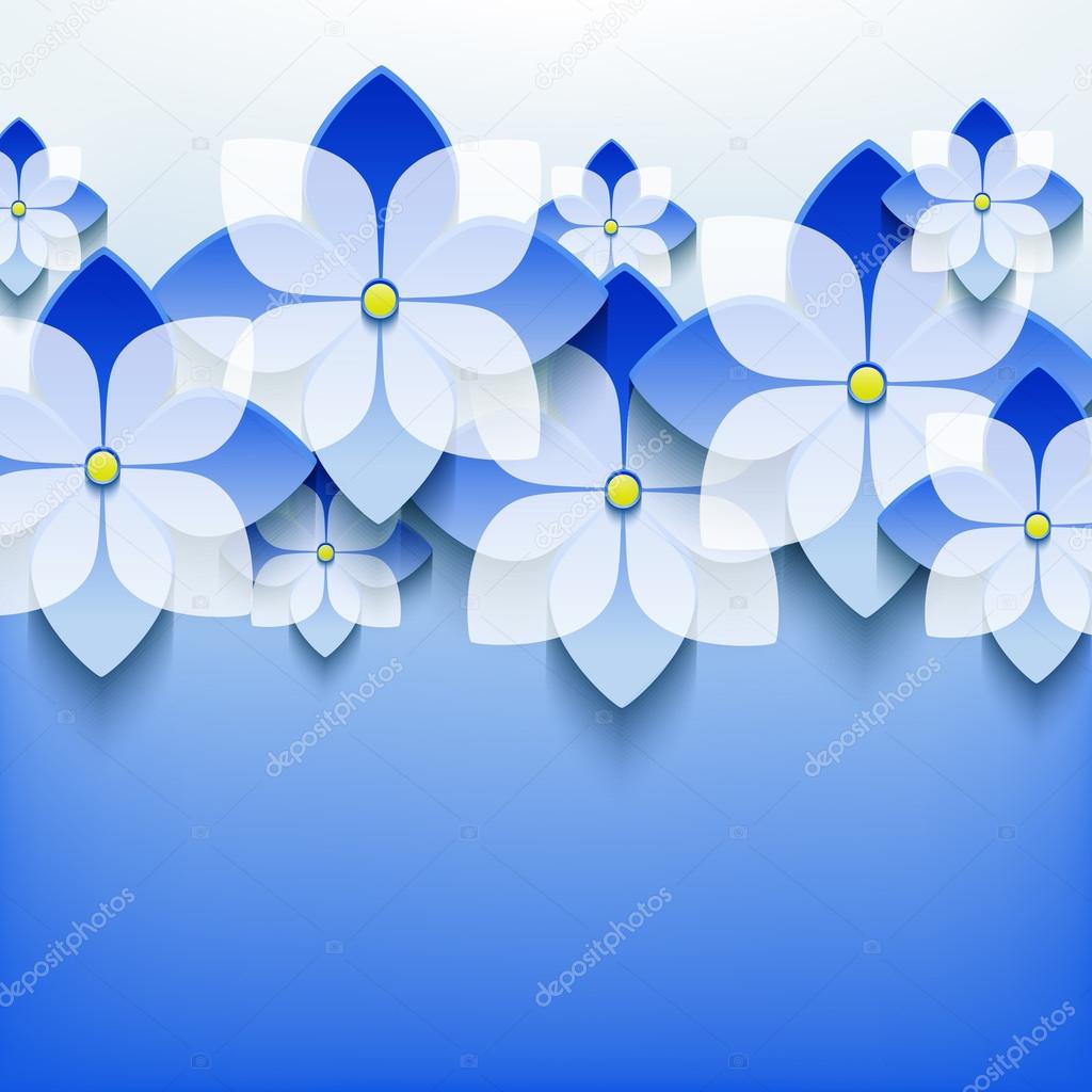 Beautiful floral lace background with 3d flower Stock Vector Image by ...