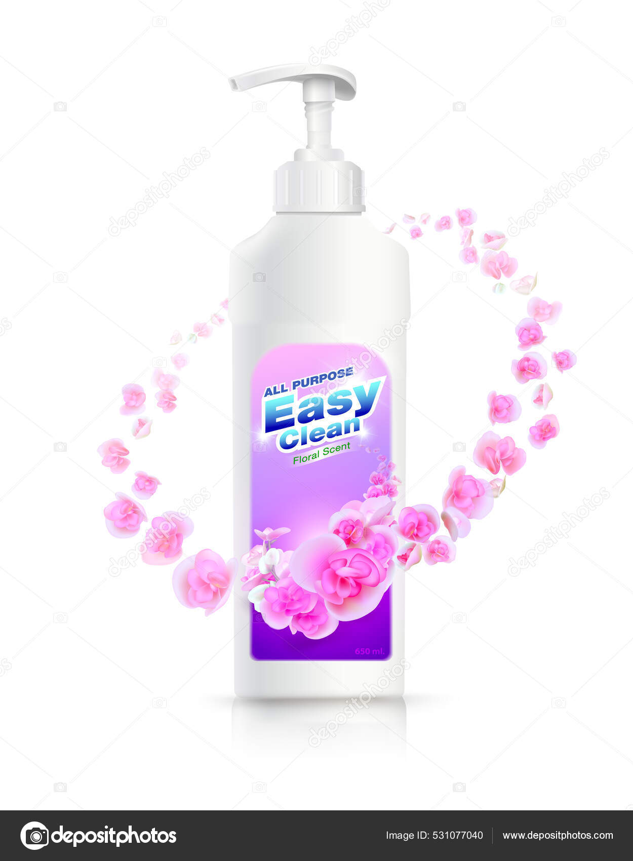 Floral Scented Multi Purpose Cleaner Packaging Can Clean All Surfaces ...