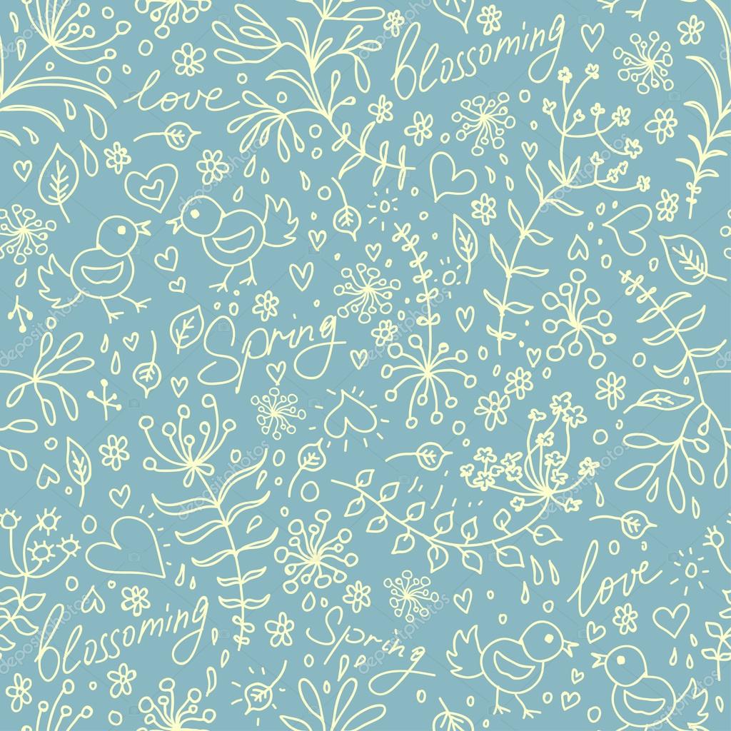 Spring seamless pattern Stock Vector Image by ©AnnaReichel #18974439
