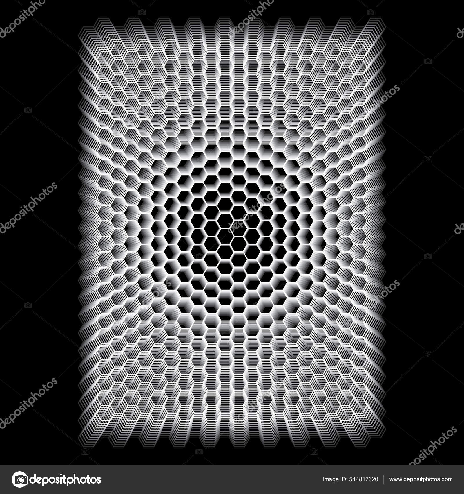 Scientific design of hexagonal elements, atomic lattice, honeycomb ...
