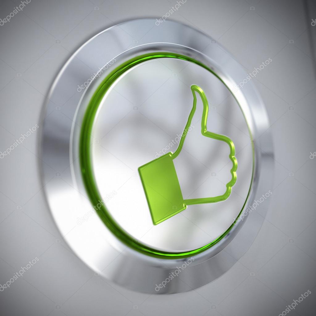 Thumbs Up Symbol, Green Like Button, Approved — Stock Photo © Olivier26 ...