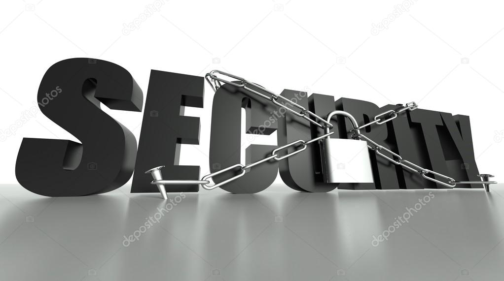 Security concept, safety padlock and chain Stock Photo by ...