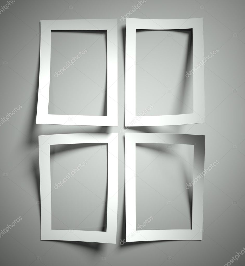 Marcos de texto en blanco cortados en papel, espacio de copia — Foto de ...