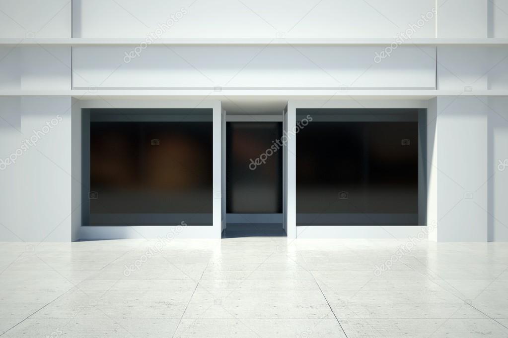 Shopfront window in modern building Stock Photo by ©leszekglasner 19733067