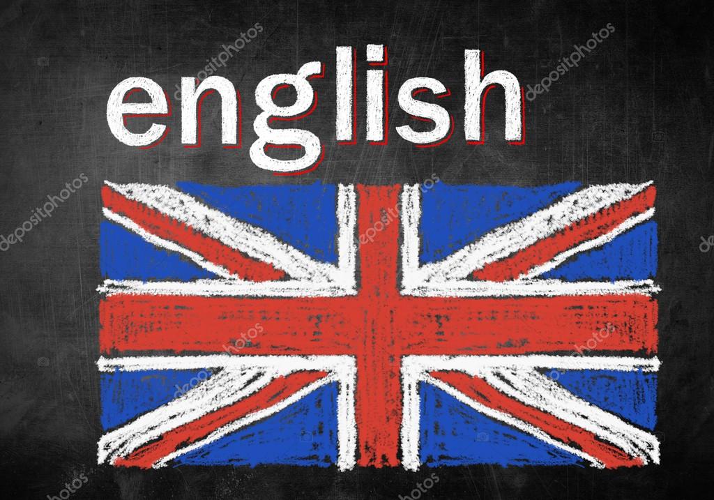 conceito de aprendizagem de língua inglesa da escola, bandeira Reino ...