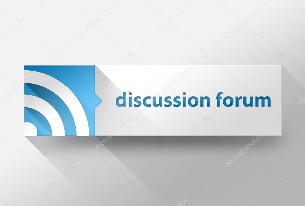 3d Discussion forum flat design, illustration — Stock Photo ...