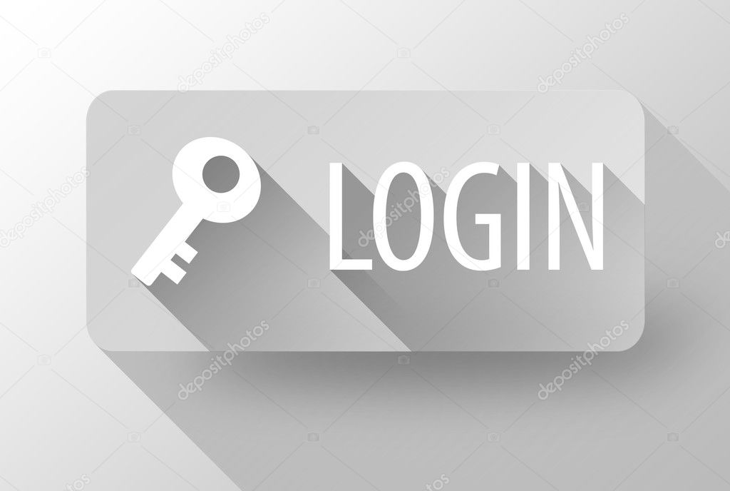 Login widget and icon 3d illustration flat design — Stock Photo ...