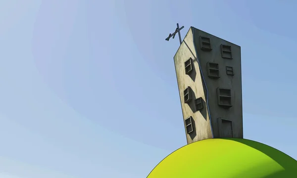 Illustration caricature architecture, comic buildings — Stock Photo ...