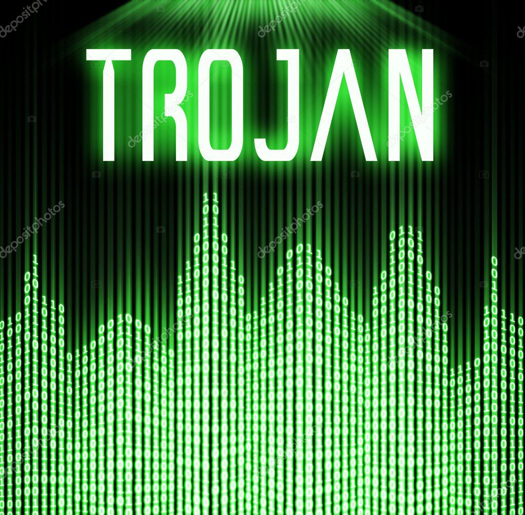 Trojan with cyber binary code background Stock Photo by ©leszekglasner ...
