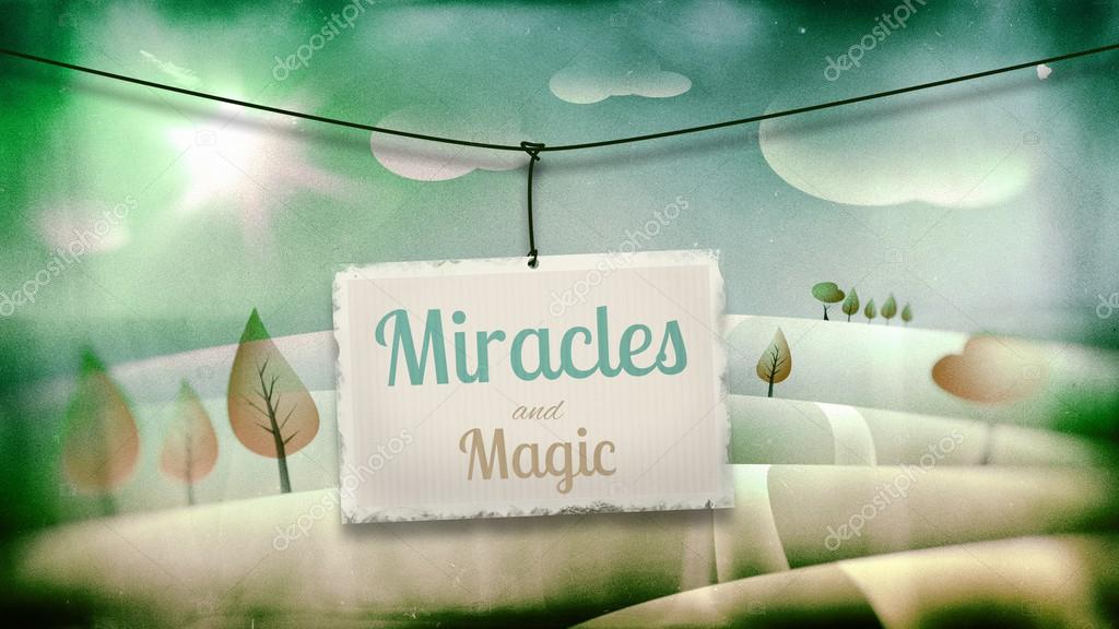 Miracles and magic, vintage children illustration — Stock Photo ...