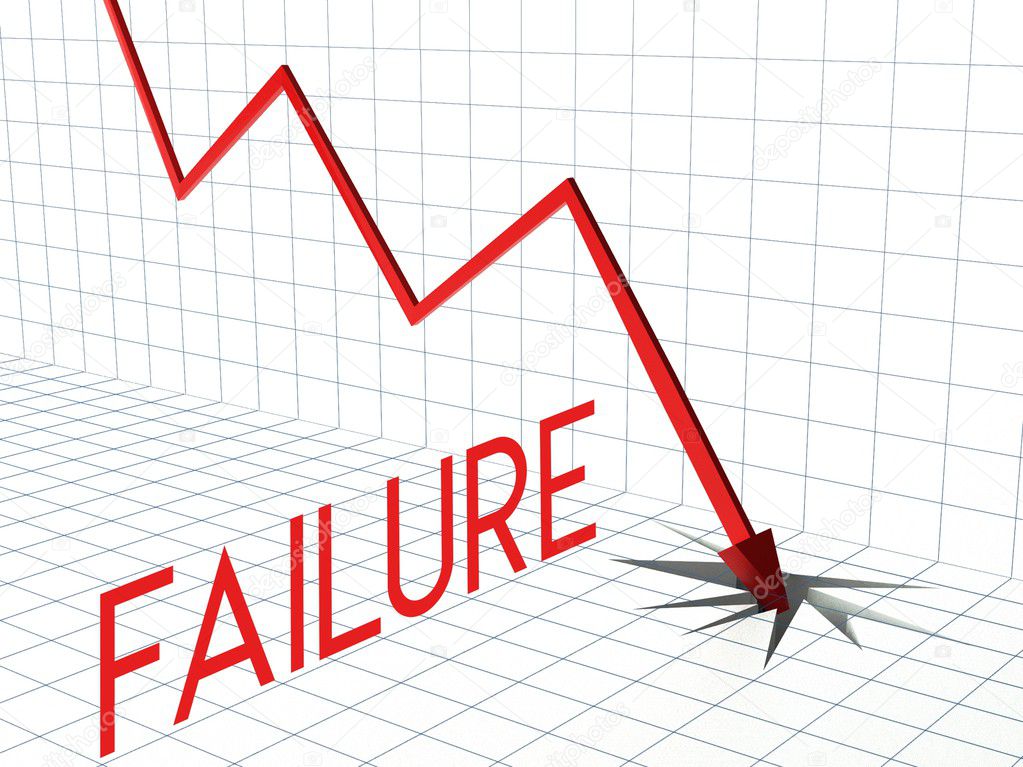 Failure chart crisis and down arrow — Stock Photo © leszekglasner #41842445
