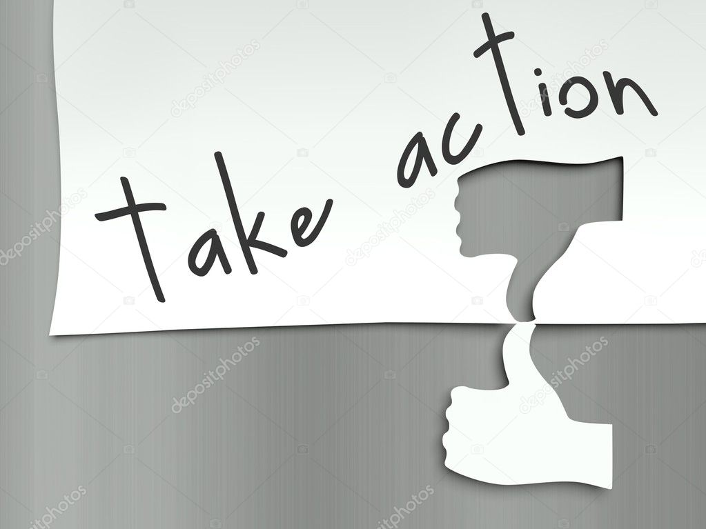 Take action, hand finger thumb up and down Stock Photo by ...