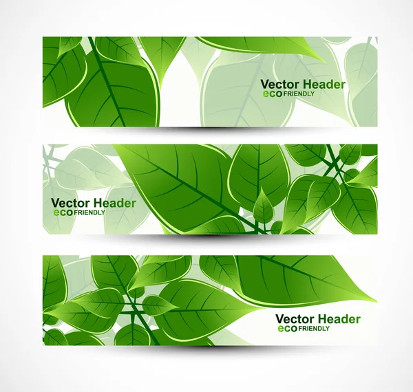 Abstract header natural eco green lives wave vector — Stock Vector ...