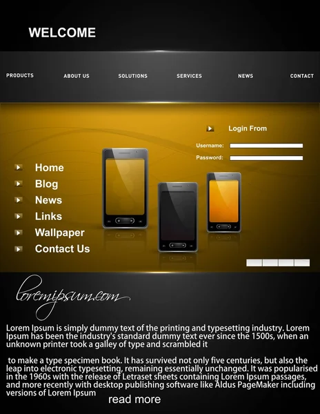 Website design template — Stock Vector © Variant #14715067