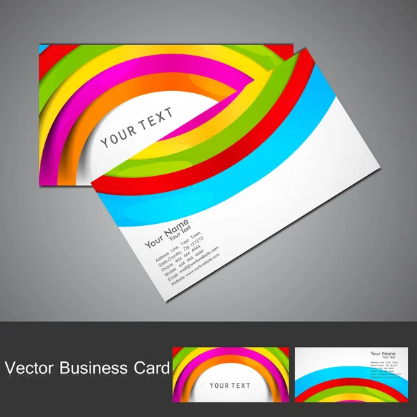 Abstract colorful rainbow business card template — Stock Vector ...