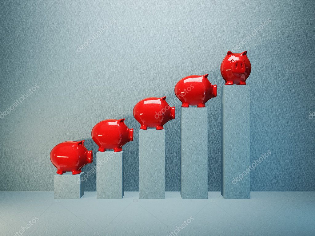 Piggy graph Stock Photo by ©alexroz 19928363