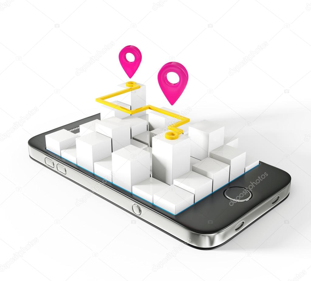Mobile map Stock Photo by ©alexroz 22353309