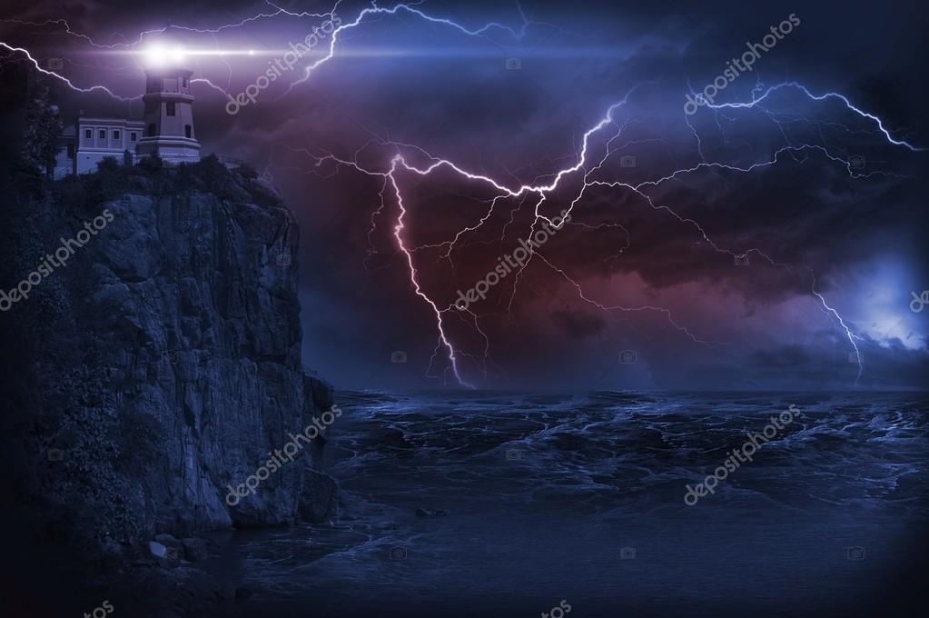 Storm and Lighthouse Stock Photo by ©welcomia 29258903