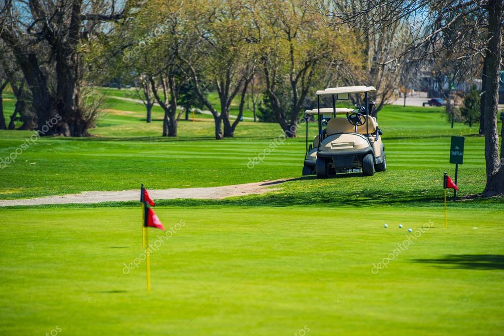 Golf Course and Carts — Stock Photo © welcomia #46723799