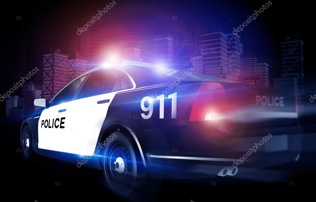 Police Cruiser in Rush Stock Photo by ©welcomia 48867881