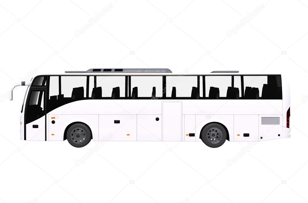 White Bus Side View Isolated — Stock Photo © welcomia #48868545
