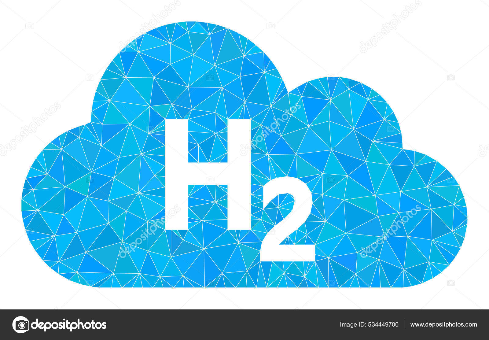 Vector Hydrogen Gas Lowpoly Icon Stock Vector Image by ©TrendyDesign ...