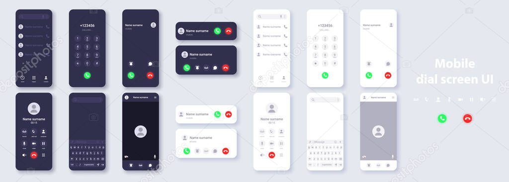 35 Dialer ui Vector Images, Dialer ui Illustrations | Depositphotos