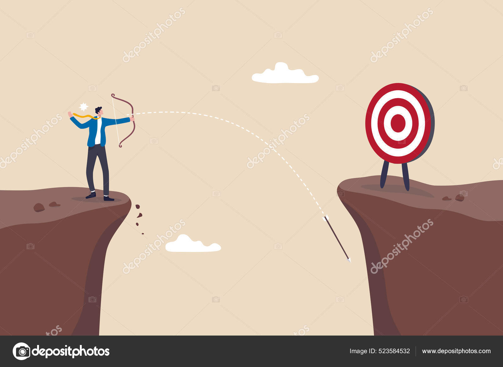 Terribly Missed Target Failure Mistake Fail Achieve Goal Big Error ...