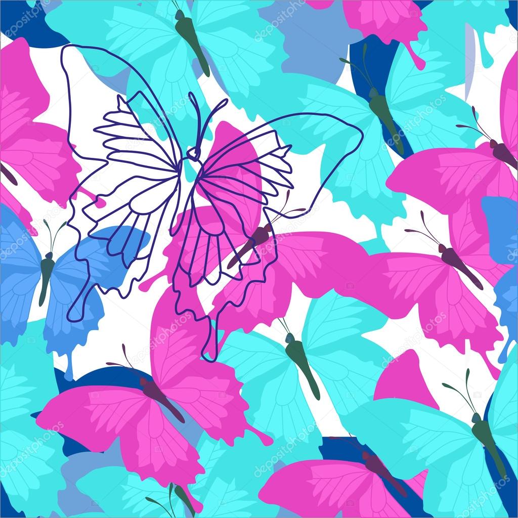 Seamless pattern wallpaper butterfly Stock Vector by ©marrishuannna ...