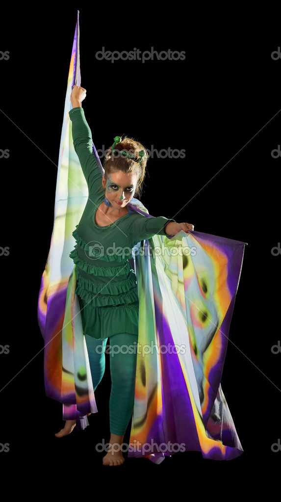 Dancing butterfly woman — Stock Photo © prill #31297703