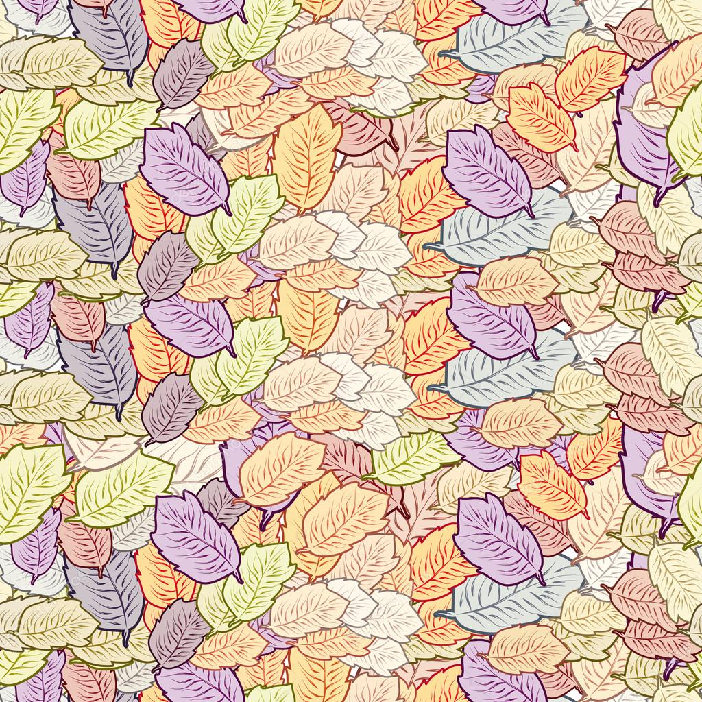 Seamless texture with color leaves. Seasonal illustration Stock Vector ...